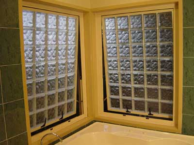 Glass Block Corner Windows